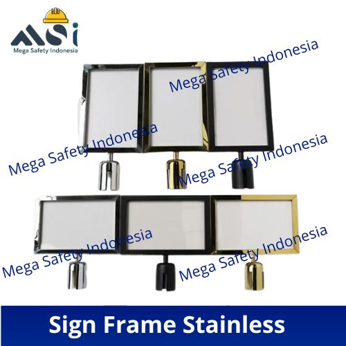 Jual Sign Frame A4 Potrait / Landscape Stainless Papan Tiang Antrian ...
