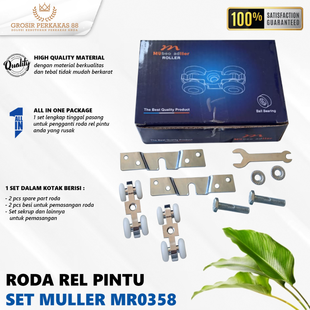 Jual Roda Rel Pintu Set Muller Geser Sliding Door Rumah Kayu Aluminium ...