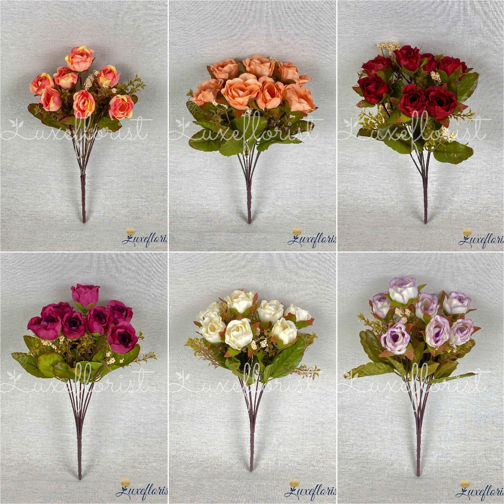 Jual Bunga Artificial Mawar Rose Murphy X7 Bunga Artificial / Bunga Plastik / Bunga Dekorasi ...