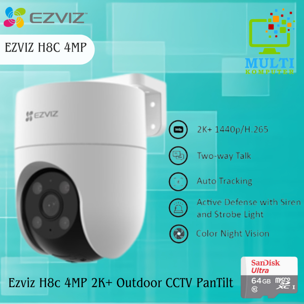 Jual Ezviz H8c 4MP 2K+ Outdoor CCTV PanTilt | Shopee Indonesia