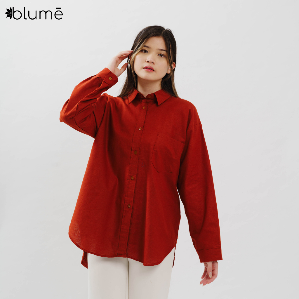 Jual blume - LUNA BLOUSE | KEMEJA OVERSIZE | ATASAN WANITA | BASIC OUTER | KEMEJA LINEN | BASIC ...