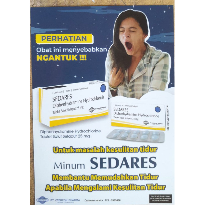 Jual Sedares strip 10 tablet ( obat insomnia susah tidur menyebabkan ...