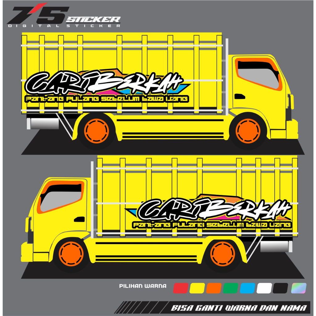Jual STIKER CUTTING BAK TRUCK GIGA HINO TRAGA RAGAS BEBAS DESAIN HARGA ...