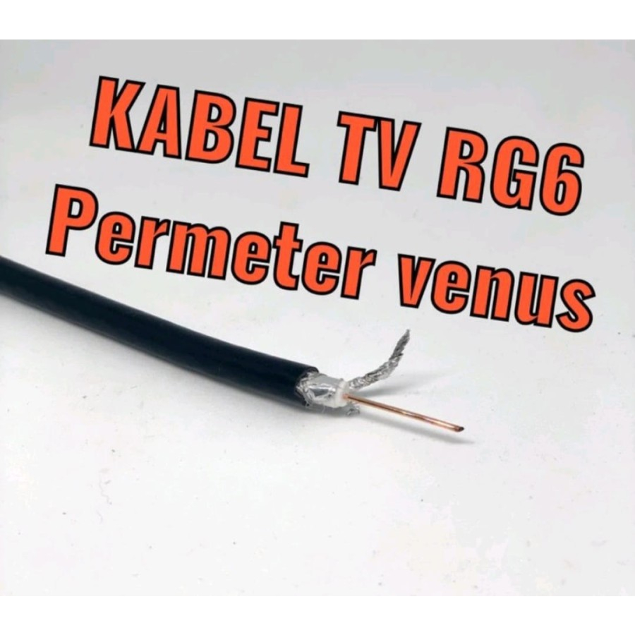 Jual Kabel RG6 Coaxial Venus Ecer per Meter untuk Antena TV Parabola | Shopee Indonesia
