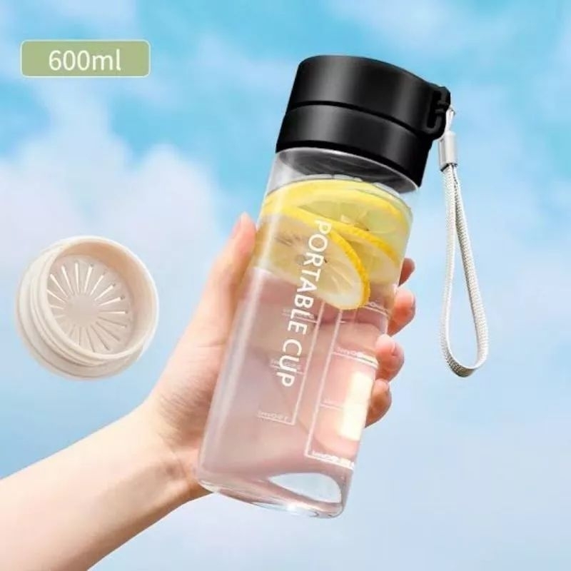Jual (B111) BOTOL MINUM PORTABLE CUP HIGH QUALITY 600 ML TUMBLER MURAH ...
