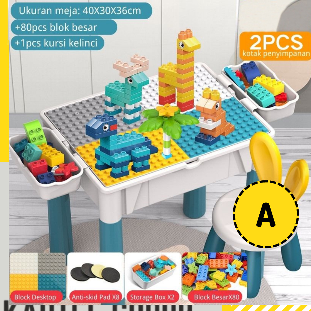 Jual HOME Mainan Lego Anak Building Block Meja Kursi Set Aktraktif ...