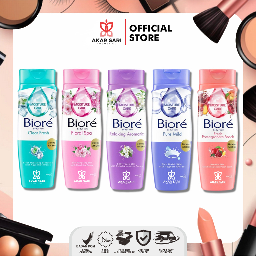 Jual BIORE BODY FOAM - Sabun Mandi - Pure Mild | Aromatic | Clear Fresh | Floral Spa ...
