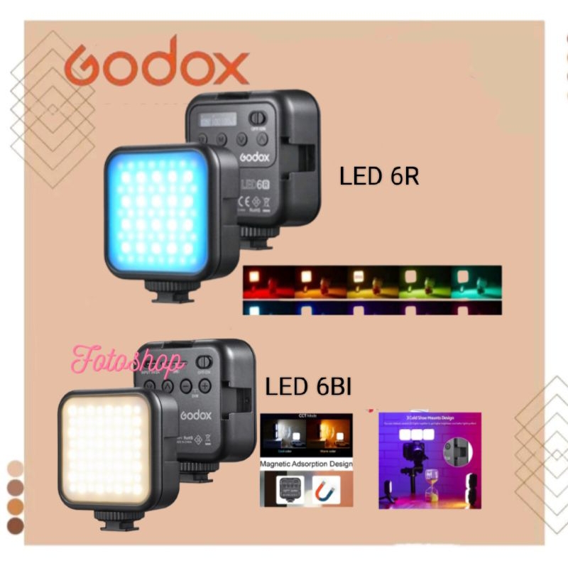 Jual LAMPU GODOX LED 6R RGB & LED6BI LITEMONS LED VIDEO LIGHT | Shopee ...