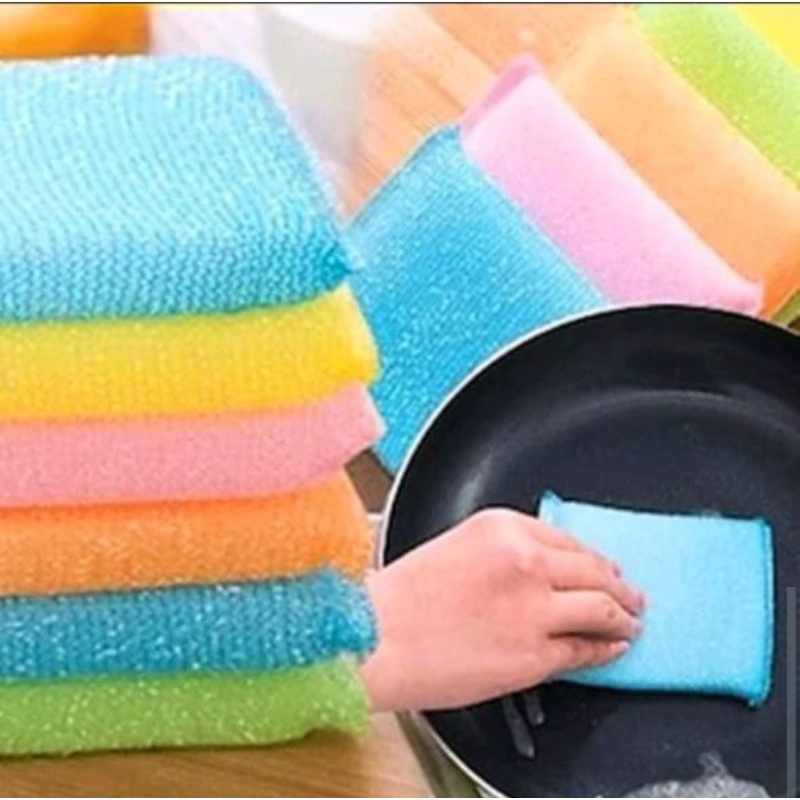 Jual MS Spon busa cuci piring panci serbaguna set 4 pcs colorful ...