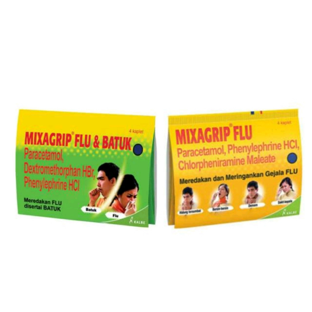 Jual MIXAGRIP Flu & Flu dan Batuk 1 STRIP @ 4 Tablet | Shopee Indonesia