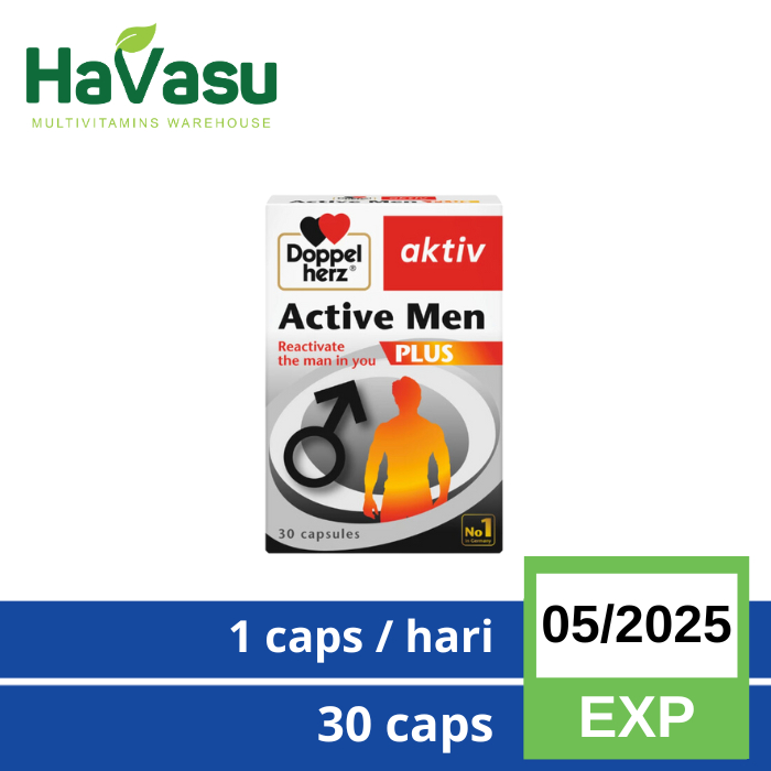 Jual Doppelherz Active Men Plus Maca Ginseng L-Arginine Stamina Energy ...