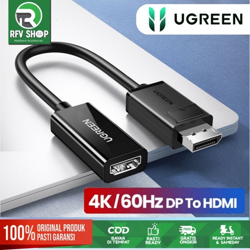 Jual UGREEN Converter DisplayPort to HDMI 4K60Hz Adapter DP Displag ...
