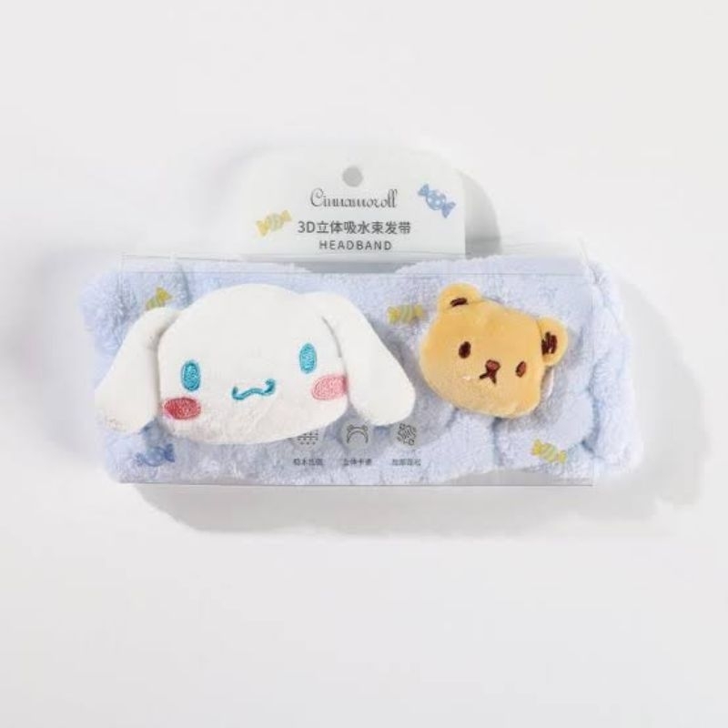 Jual BANDANA MINISO ORIGINAL SANRIO HEADBAND BANDO SKINCARE 3D MINISO ...