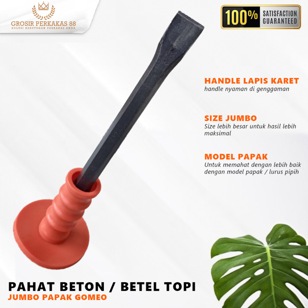 Jual Betel Topi Pahat Beton Baja Panjang Jumbo Papak 12 Inch Tebal ...