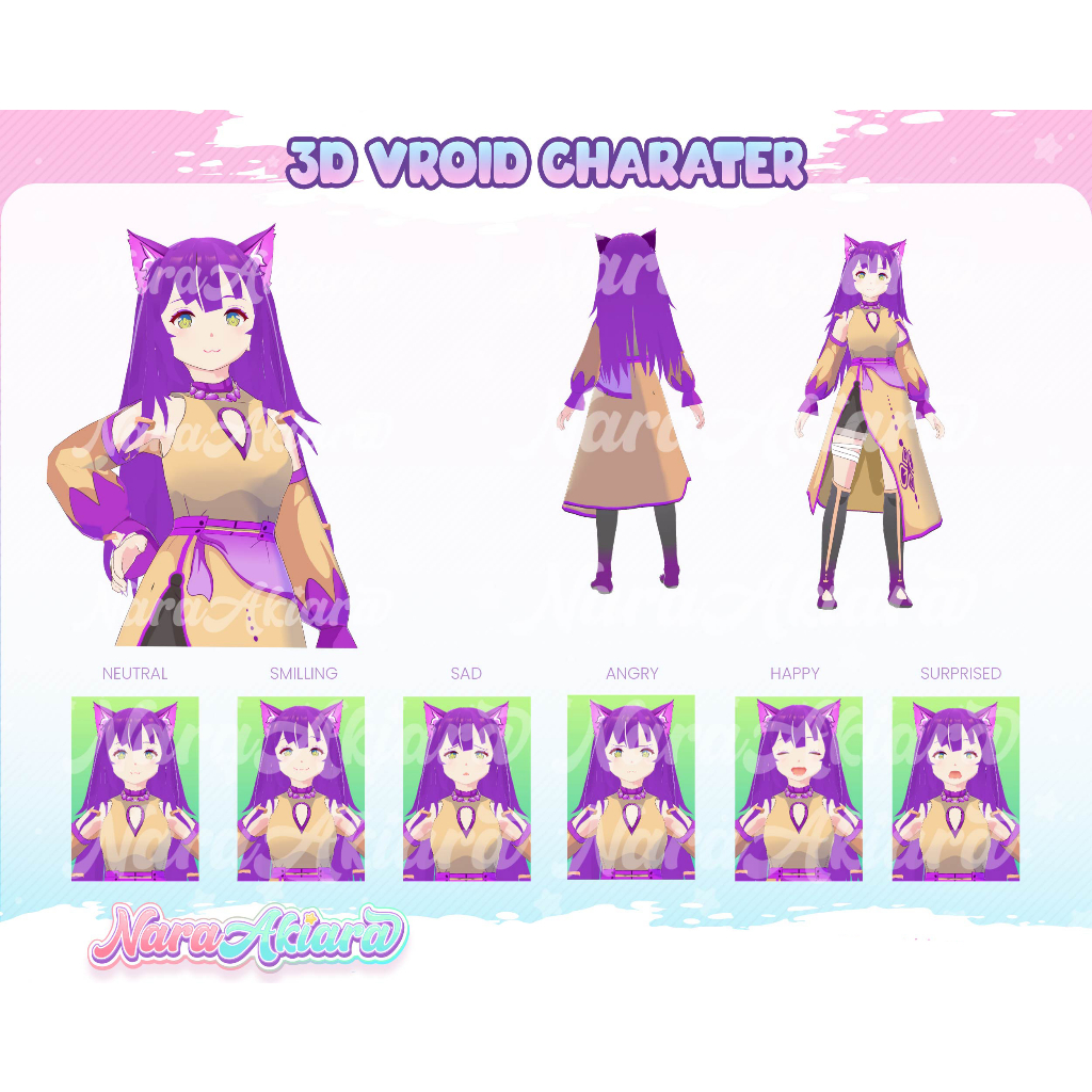 Jual Siap Streaming dengan Model Vroid 3D Karakter Profesional untuk Vtuber Anda, Paket Vroid ...