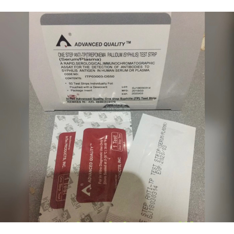Jual tes syphilis strip intec isi 50 tes ( whole blood / serum / plasma ...