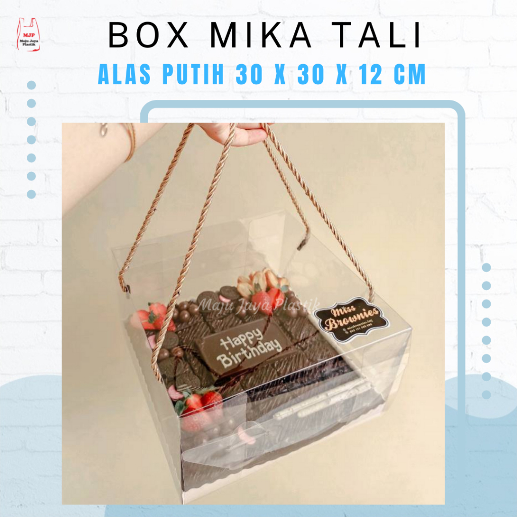 Jual Box Mika Transparan Tali / Kotak Mika Hampers Tumpeng Pudding ...