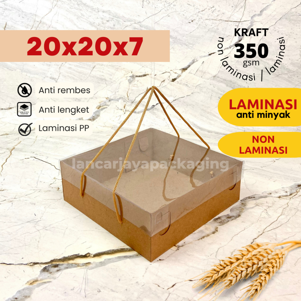 Jual Dos Kraft Tali Tutup Mika Kotak Kemasan Kue Cake Roti Rice Box ...