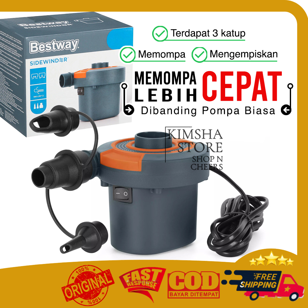 Jual Bestway Pompa Angin Elektrik Listrik Pump Electric Kasur Kolam Pelampung Sofa | Shopee ...