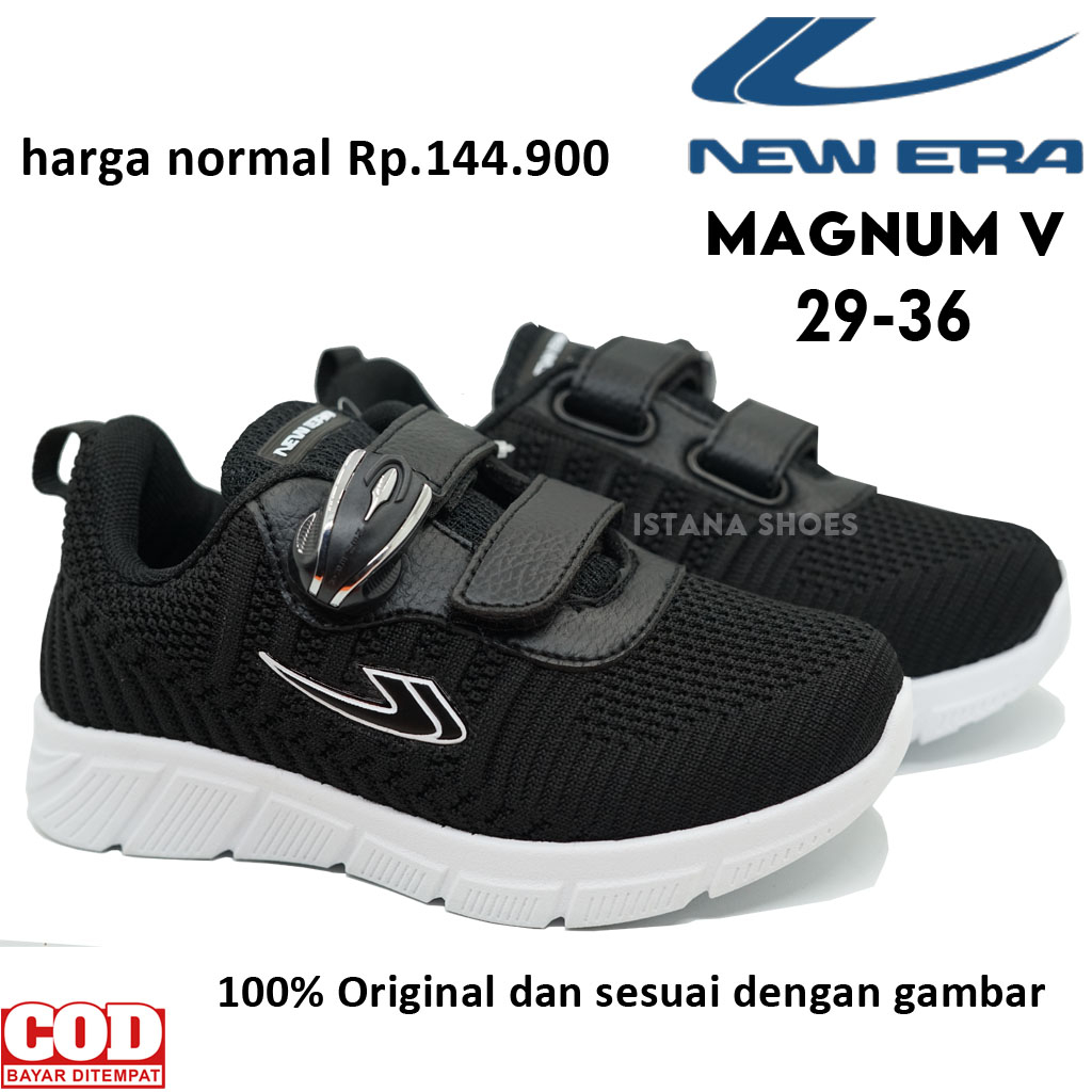 Jual Sepatu Sekolah Anak Perempuan PAUD TK SD NEW ERA MAGNUM SEPATU ANAK KETS Hitam Putih ...