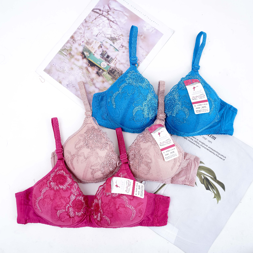Jual NAJWA - BRA Wanita BH Motif Halus Premium / BH Wanita Bordir Tanpa ...