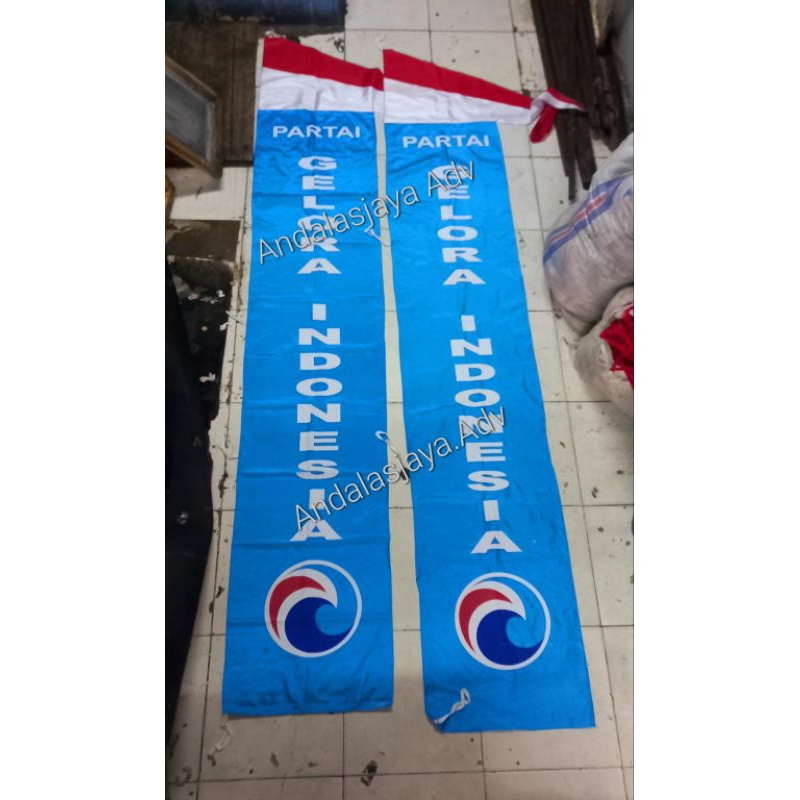 Jual Umbul2 PARTAI GELORA INDONESIA( Ukuran Standar Panjang 3mtr X ...