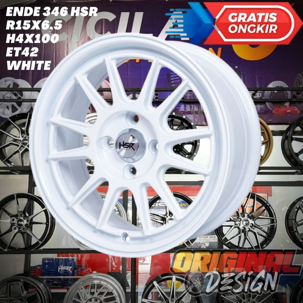 Jual Velg Mobil Ring 15 Promo HSR ENDE R15 Sigra , Agya , Mirage , Brio Putih | Shopee Indonesia