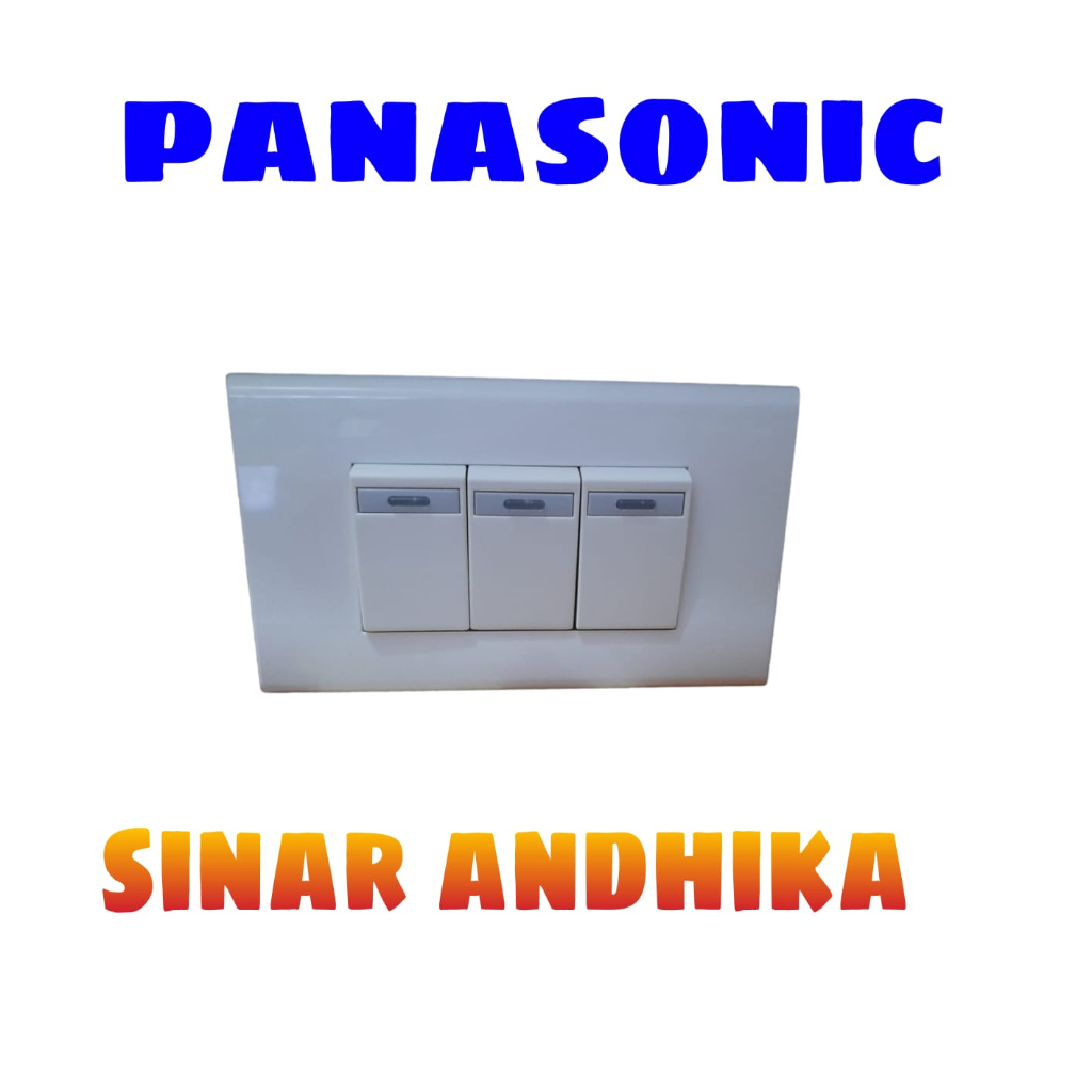 Jual Saklar Triple Indikator Panasonic Kecil ( Switch B ) Wehj6803 ...