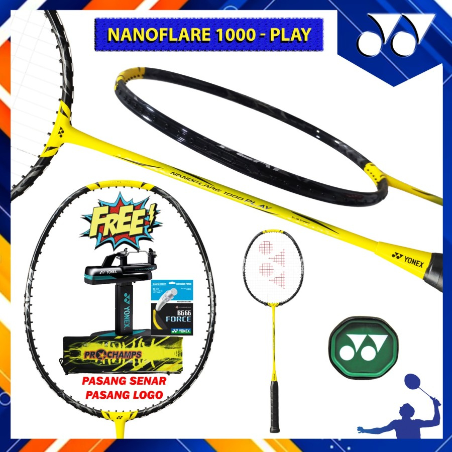 Jual Raket Badminton Original Yonex Nanoflare 1000 Play Lighting Yellow | Shopee Indonesia