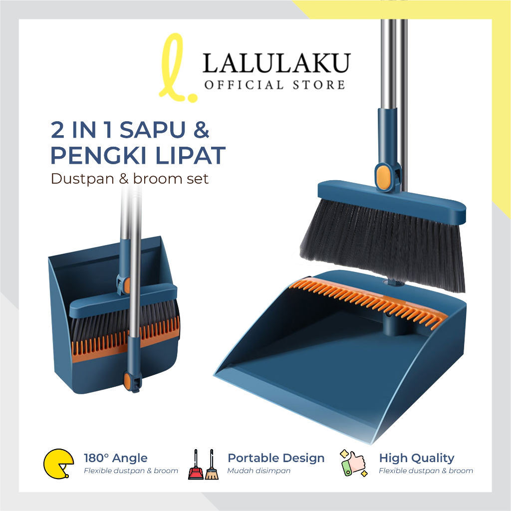 Jual Set Sapu Pengki Alat Pembersih Lantai 2 in 1 Kombinasi Broom Set ...
