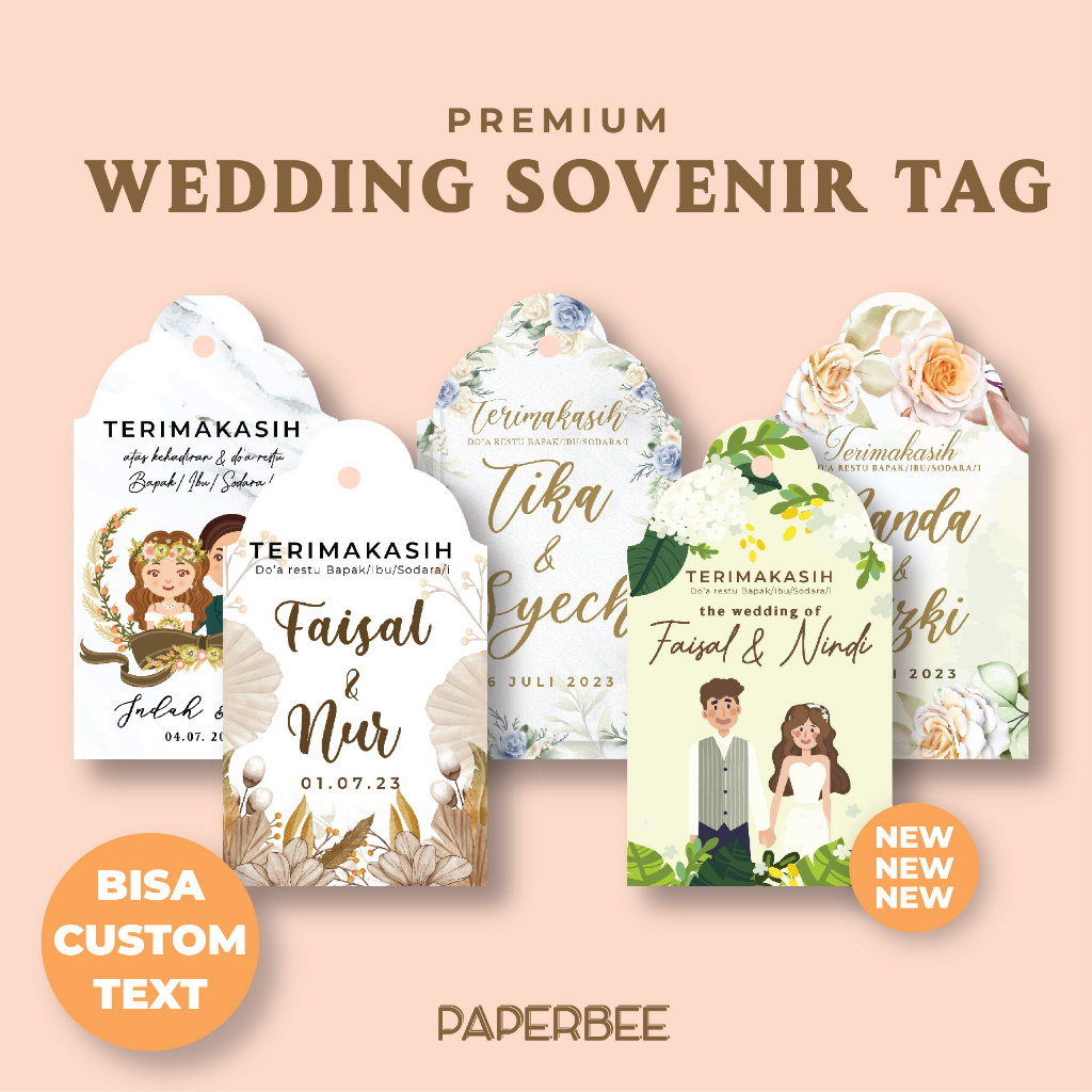 Jual HANDTAG / KARTU UCAPAN TERIMAKASIH / TAG SOVENIR / SOVENIR ...