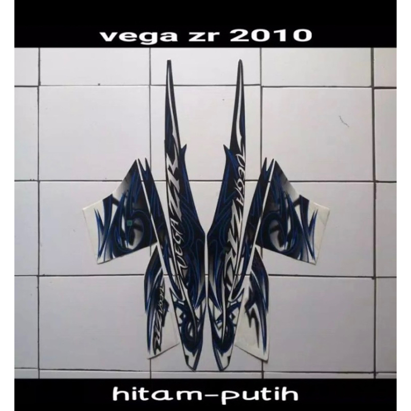 Jual STIKER STRIPING LIS BODY YAMAHA VEGA ZR 2010 HITAM PUTIH BIRU ...