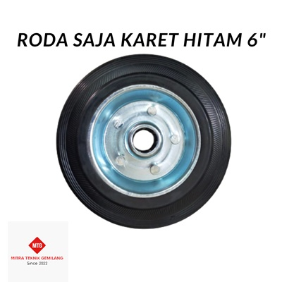 Jual Mitra Tk - Roda Trolley 6" inch Wheel Only/Roda Karet/Roda Lori ...