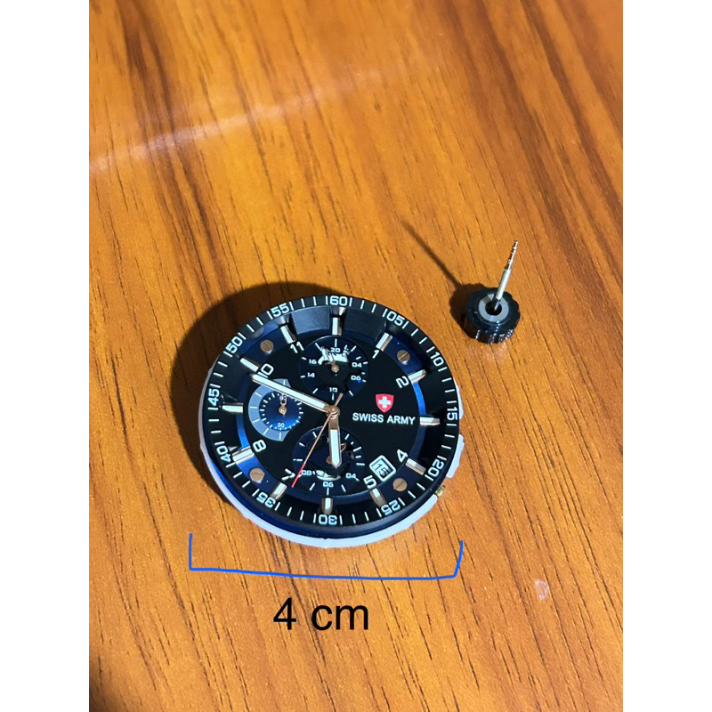 Jual mesin&dial chrono jam swiss a*my full set | Shopee Indonesia