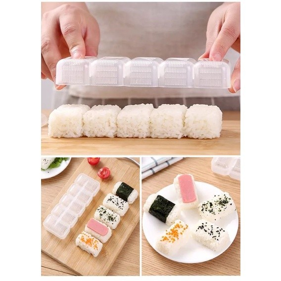 Jual DFANCCIE 5 Roll Cetakan Nasi Bento Sushi Onigiri Anti Lengket ...