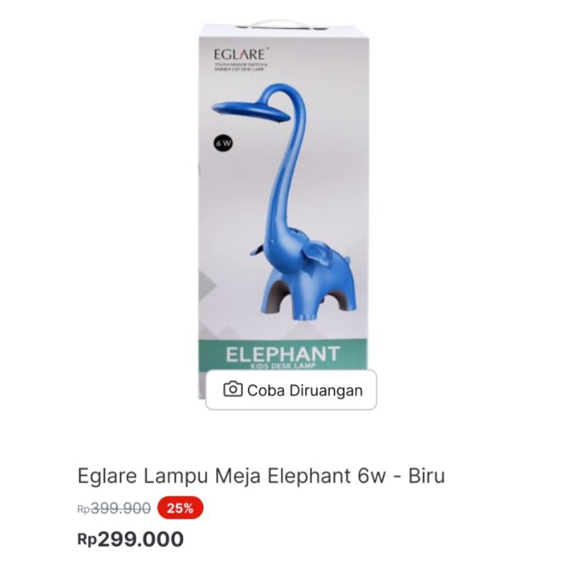 Jual Eglare Lampu Meja Elephant 6w - Biru ( Ace Hardware ) | Shopee ...