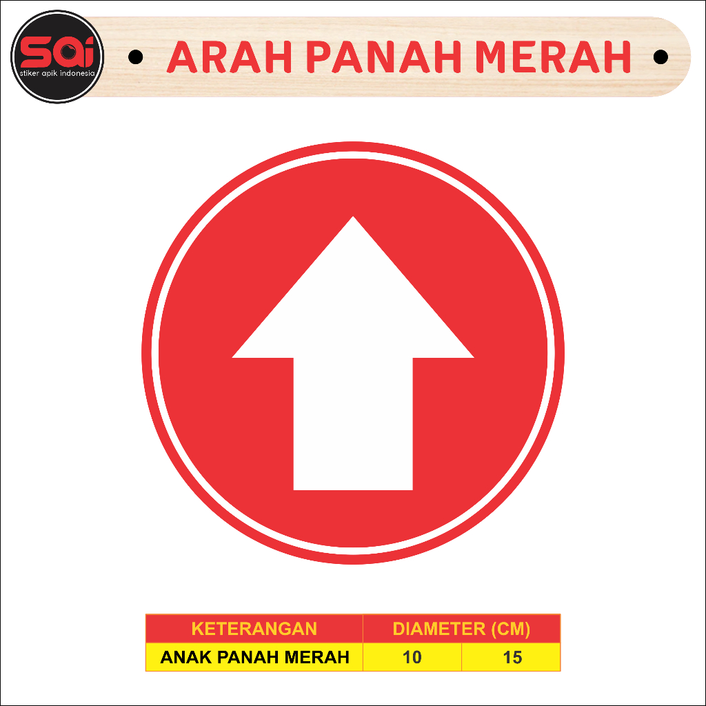 Jual STIKER VINYL ANTI AIR PANAH / STIKER ARAH PANAH BUNDAR / STIKER ...