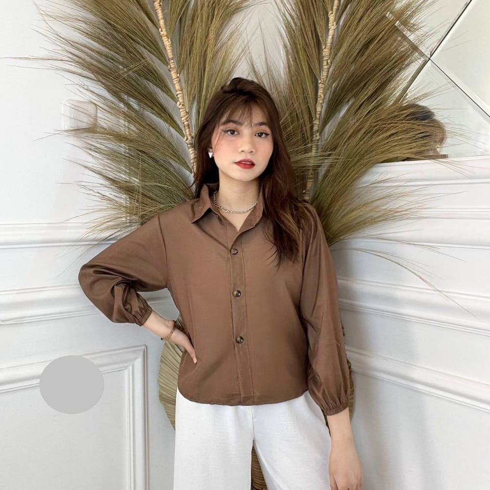 Jual FDM-RR- FASHION ZEFANYA LINEN SHIRT | Shopee Indonesia