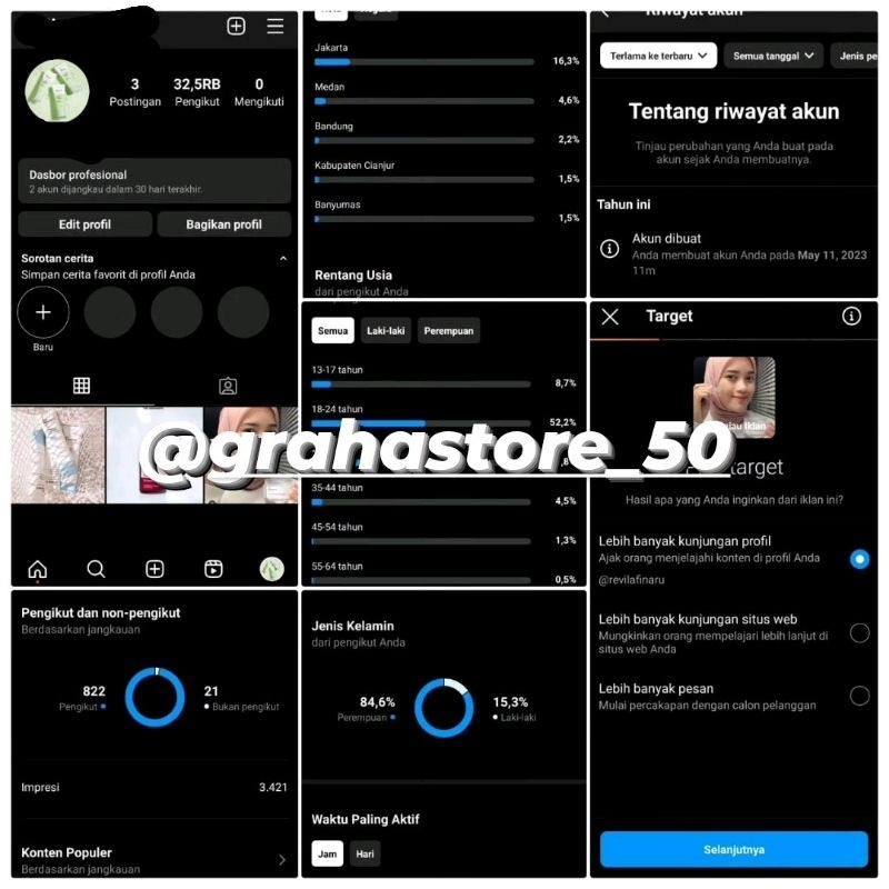 Jual Akun instagram tua 30k followers real human indonesia | Shopee Indonesia