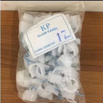 Jual klem wayar listrik no.17 klem pipa pvc kleman wayer 5/8" kabel pvc ...