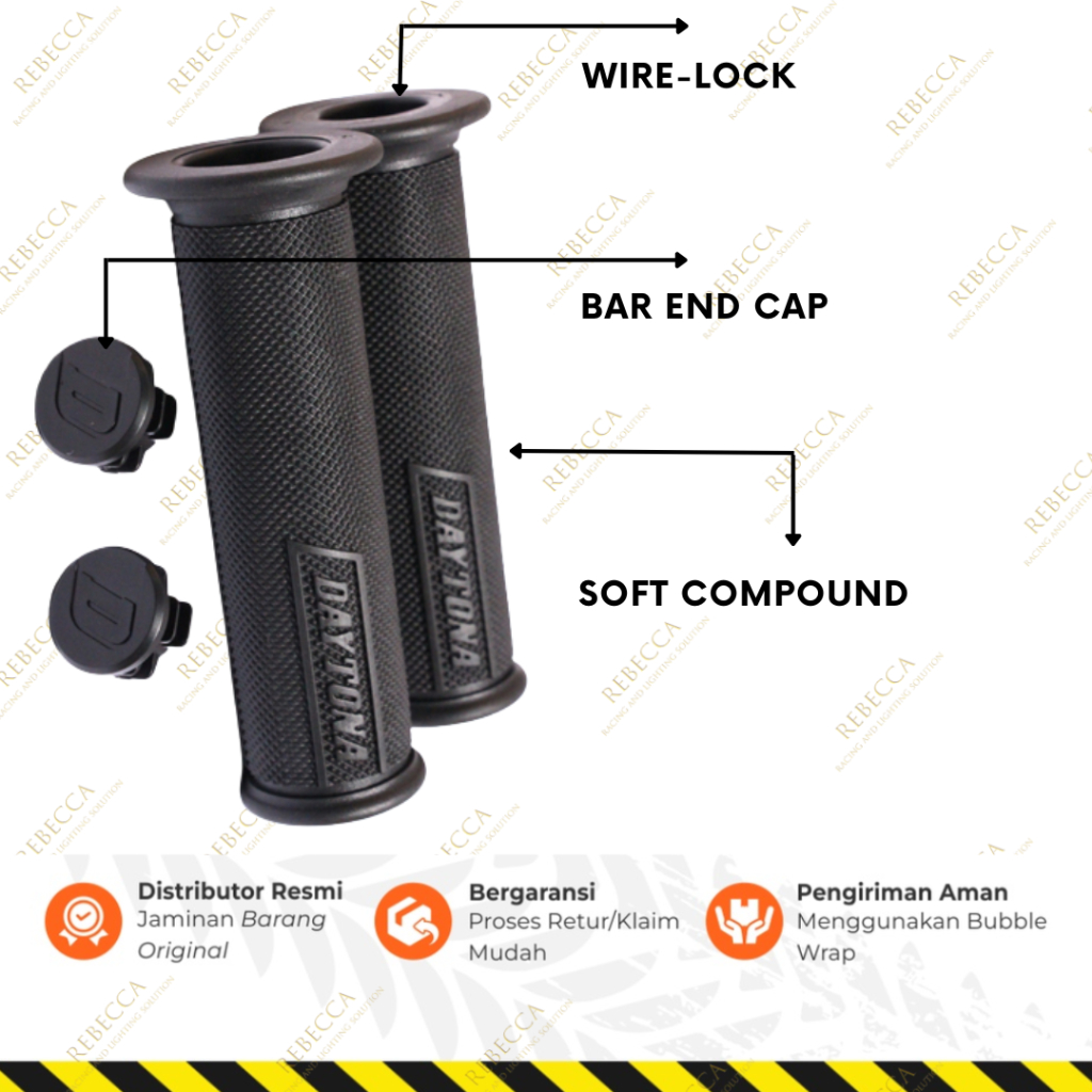 Jual Handgrip Daytona Superstock Grips Black Hanfat Grip Universal ...