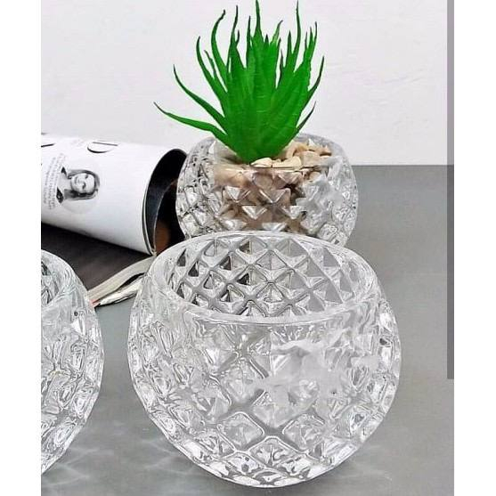 Jual Pot Kaca / Vas Kaca Bulat Tebal/Gelas Lilin | Shopee Indonesia