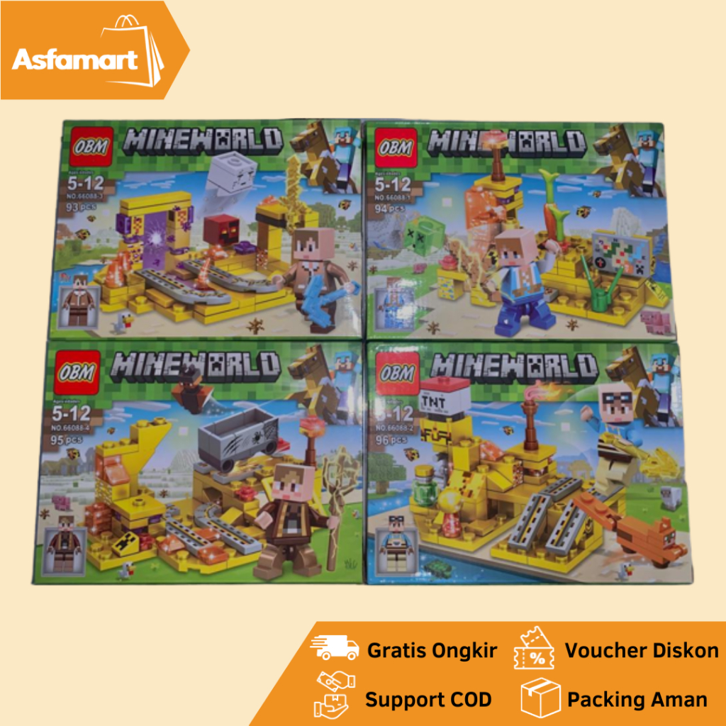 Jual Mainan Anak Minicraft MineWorld Edukasi Block Mainan Anak Laki Laki 6088 | Shopee Indonesia