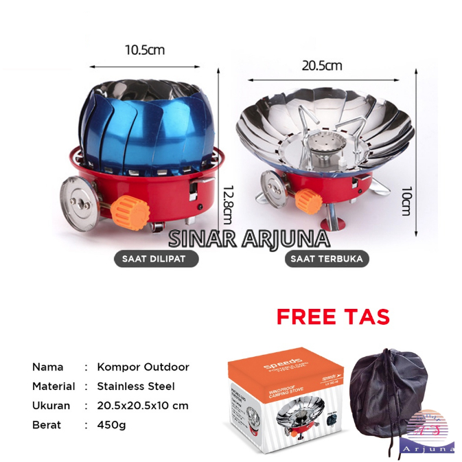 Jual Kompor Camping Portable Gas Mini Kompor Lipat Portable Shopee