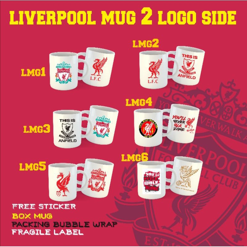 Jual Mug Liverpool Merchandise 2 sisi logo This is Anfield YNWA ...