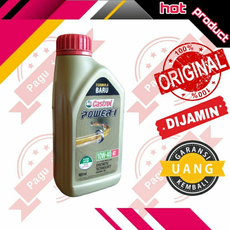 Jual CASTROL POWER 1 800ml sae 10w 40 oli mesin motor 4 tak | Shopee ...