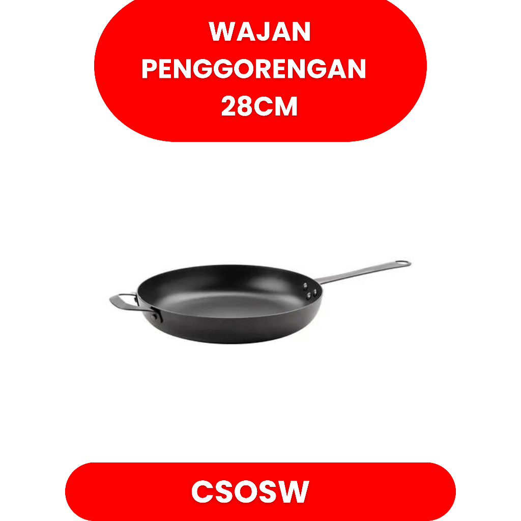 Jual Panci Wajan Penggorengan Besi Cast Iron Frying Pan 28Cm | Shopee ...