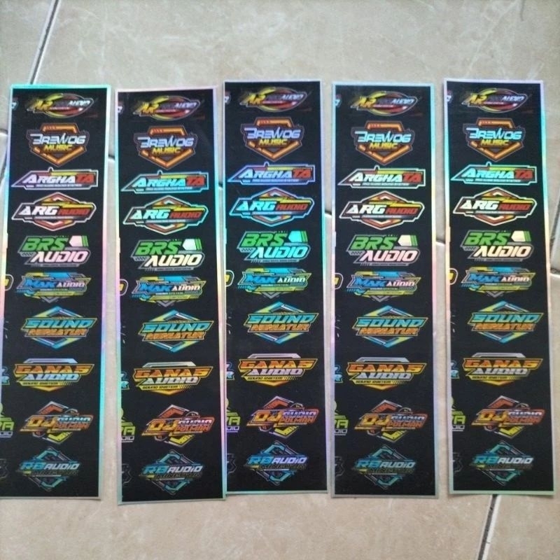 Jual Stiker logo audio sound miniatur hologram 1 baris isi 10 | Shopee ...