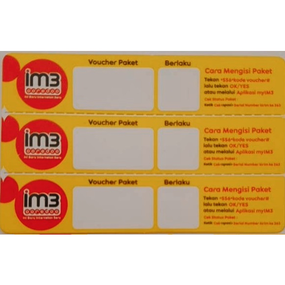 Jual VOUCHER IM3 INDOSAT KOSONG KOSONGAN COVER SUMATERA UTARA | Shopee ...