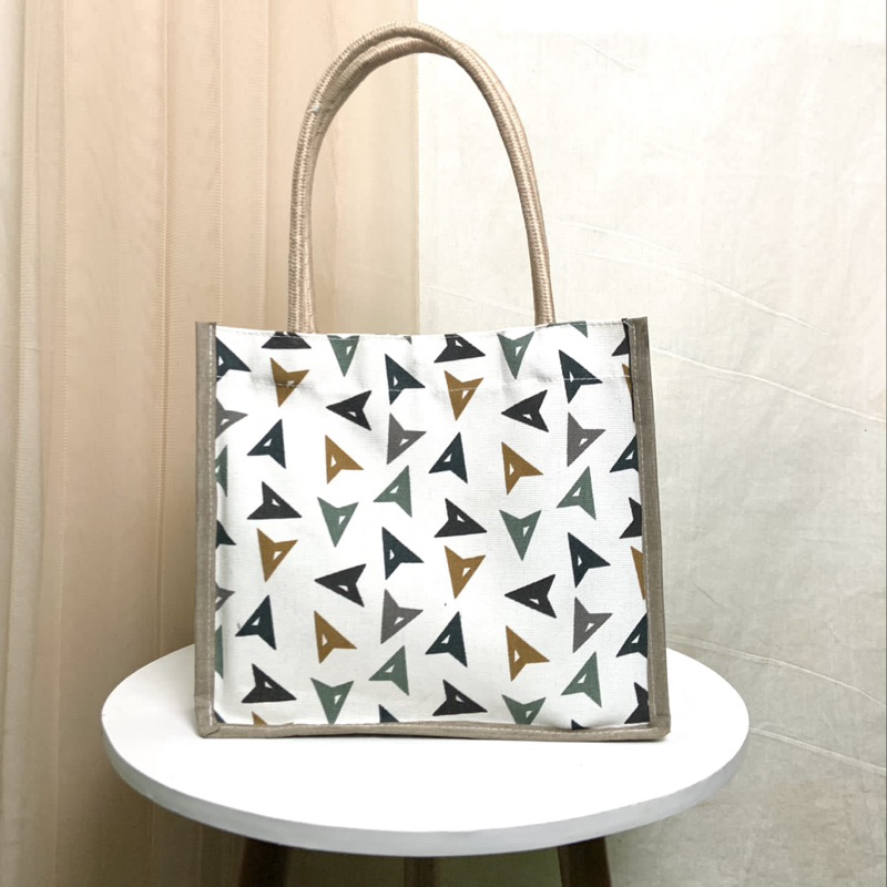 Jual Tas Jinjing Kanvas Tali Sumbu Handbag Kanvas Motif Kecil Tas Tali ...